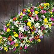 Coffin Spray - Mixed Freesias - Funeral Flowers Florist